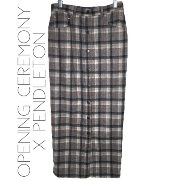 Opening Ceremony | Skirts | Opening Ceremony Pendleton Plaid Maxi Skirt S 4 | Poshmark